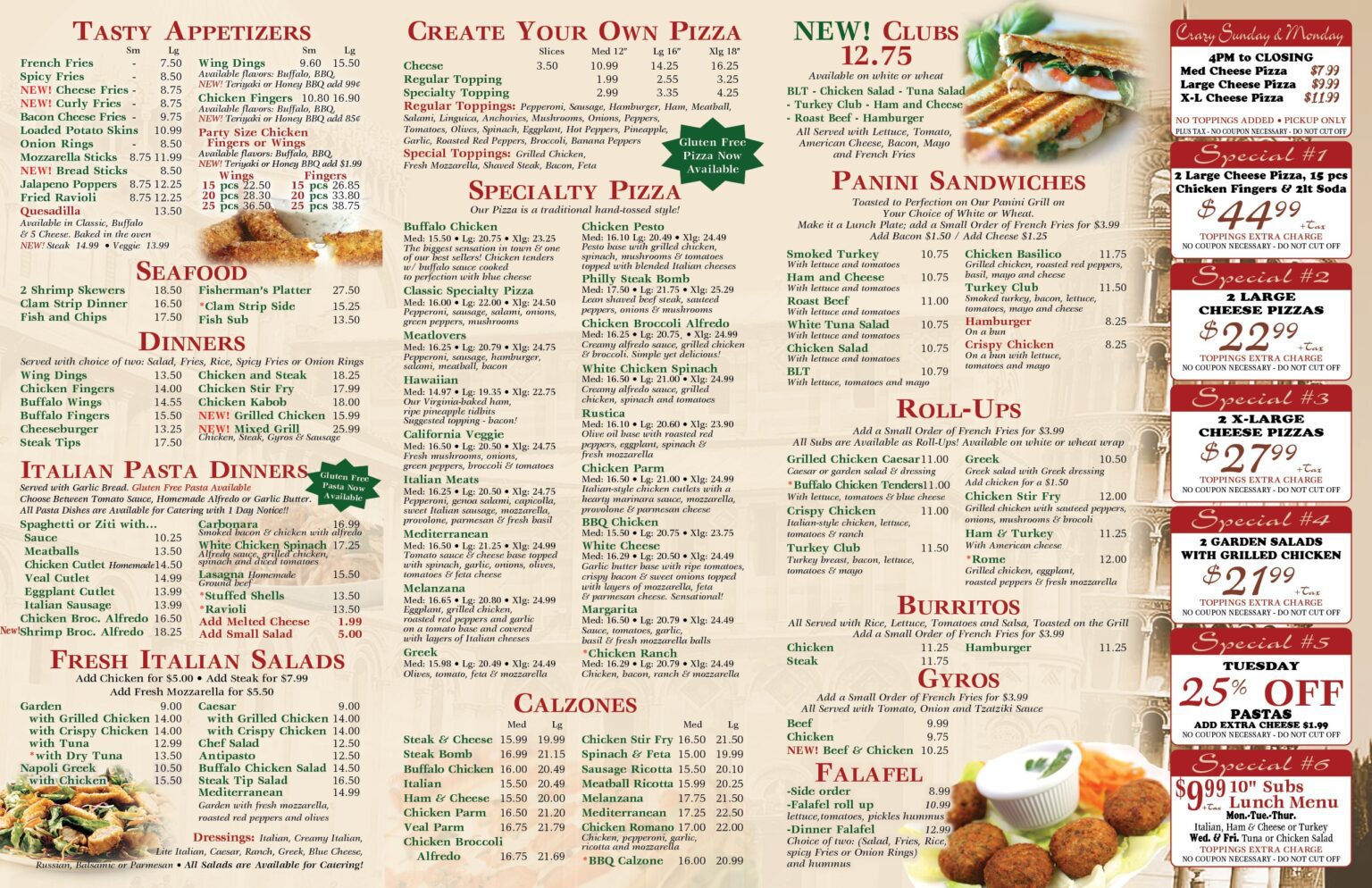 Menu - Napoli Pizza Hanover